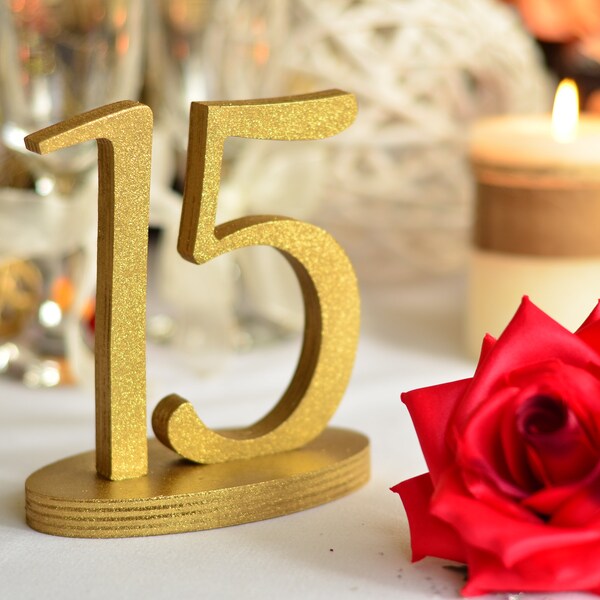 Glitter Table Number - Etsy