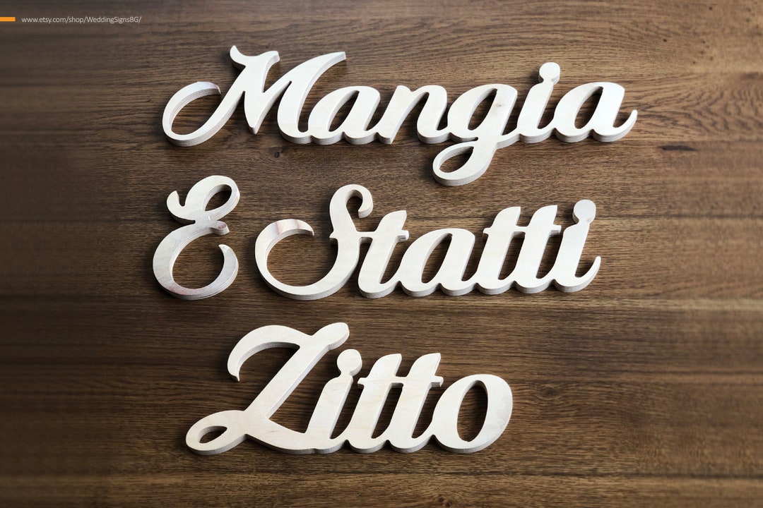 Mangia Sign for Kitchen, Mangia E Statti Zitto, Mangia Kitchen Sign ...