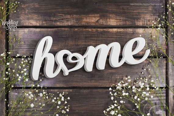 Home Sign Wood Sign New Home Gift Home Decor Rustic | Etsy