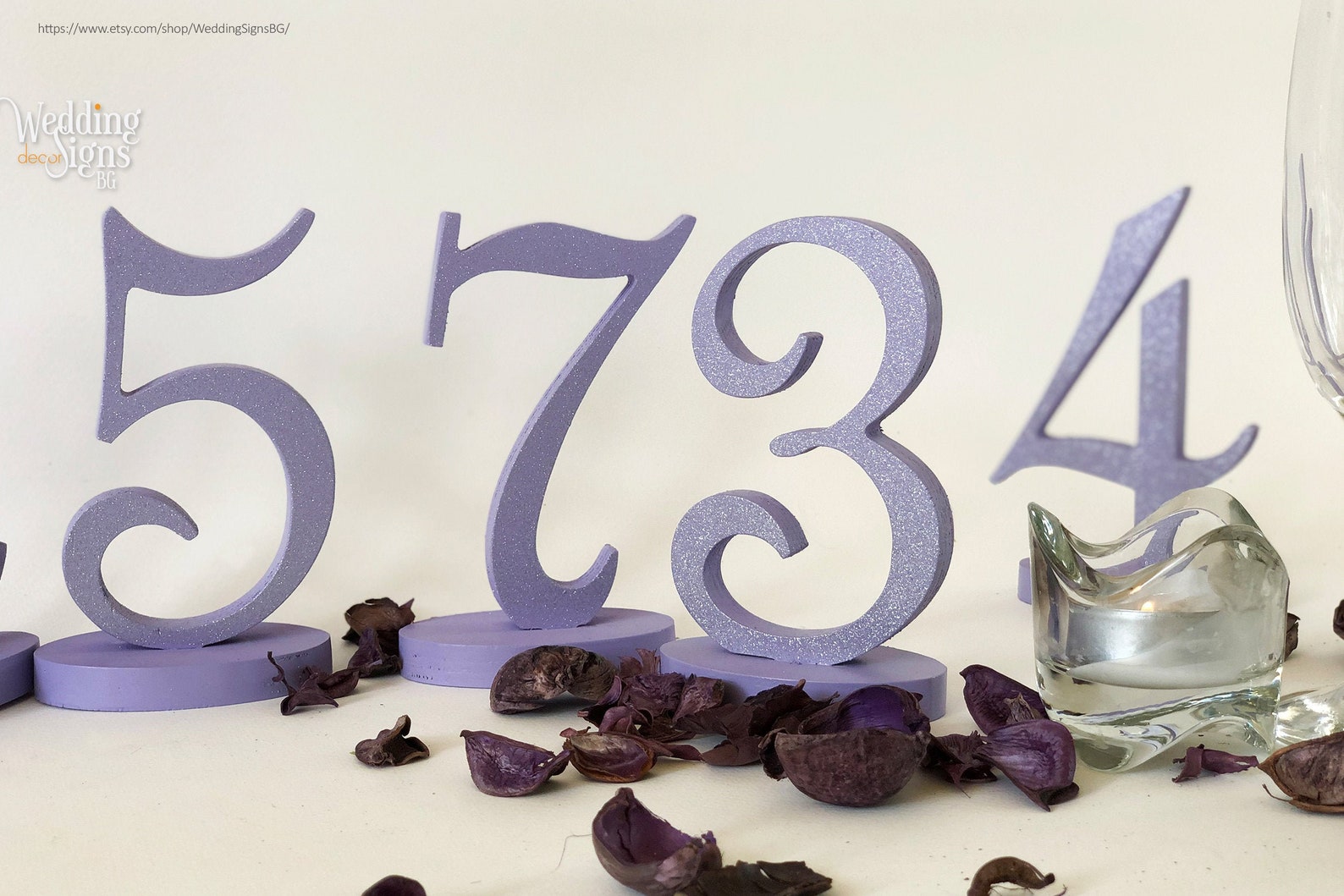 Gold Glitter Numbers Sparkling Glitter Wedding Numbers | Etsy