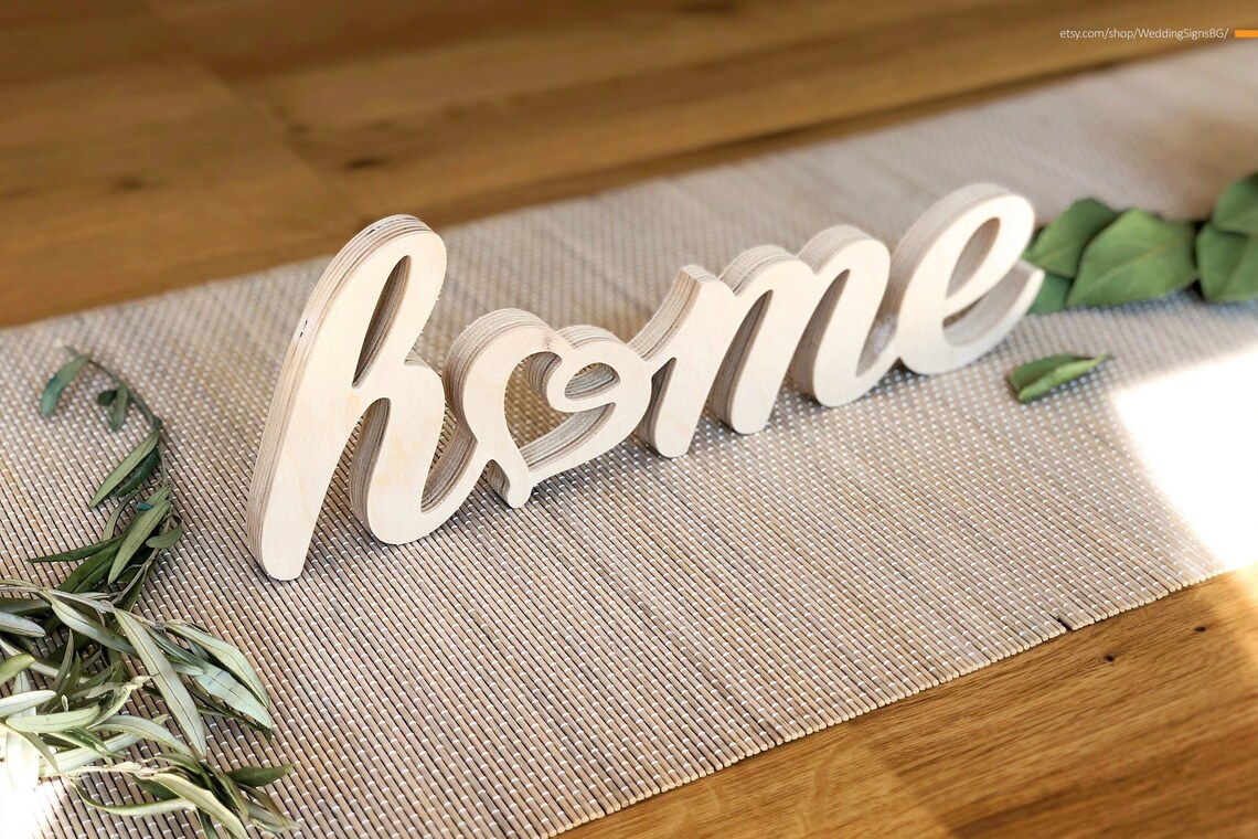 Wooden 'home' Sign Home Love Sign Home Letters Sign | Etsy