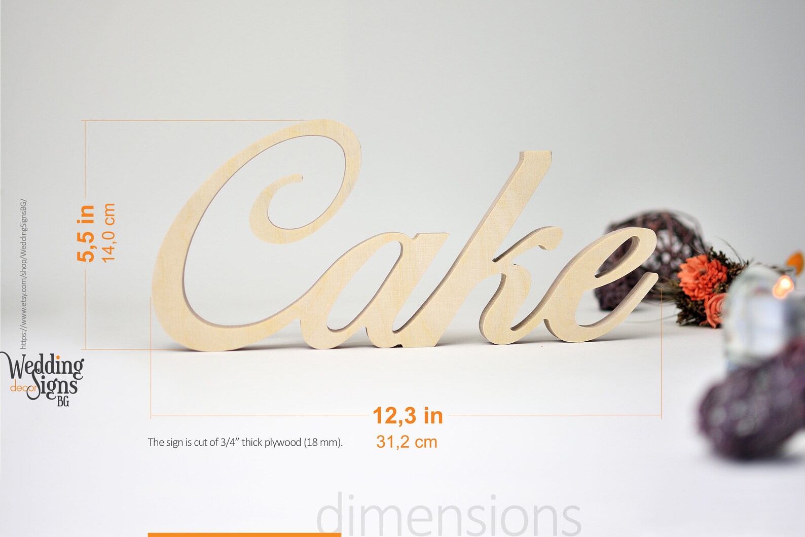 Wood Wedding Sign Cake Table Decor Wedding Decor Rustic | Etsy