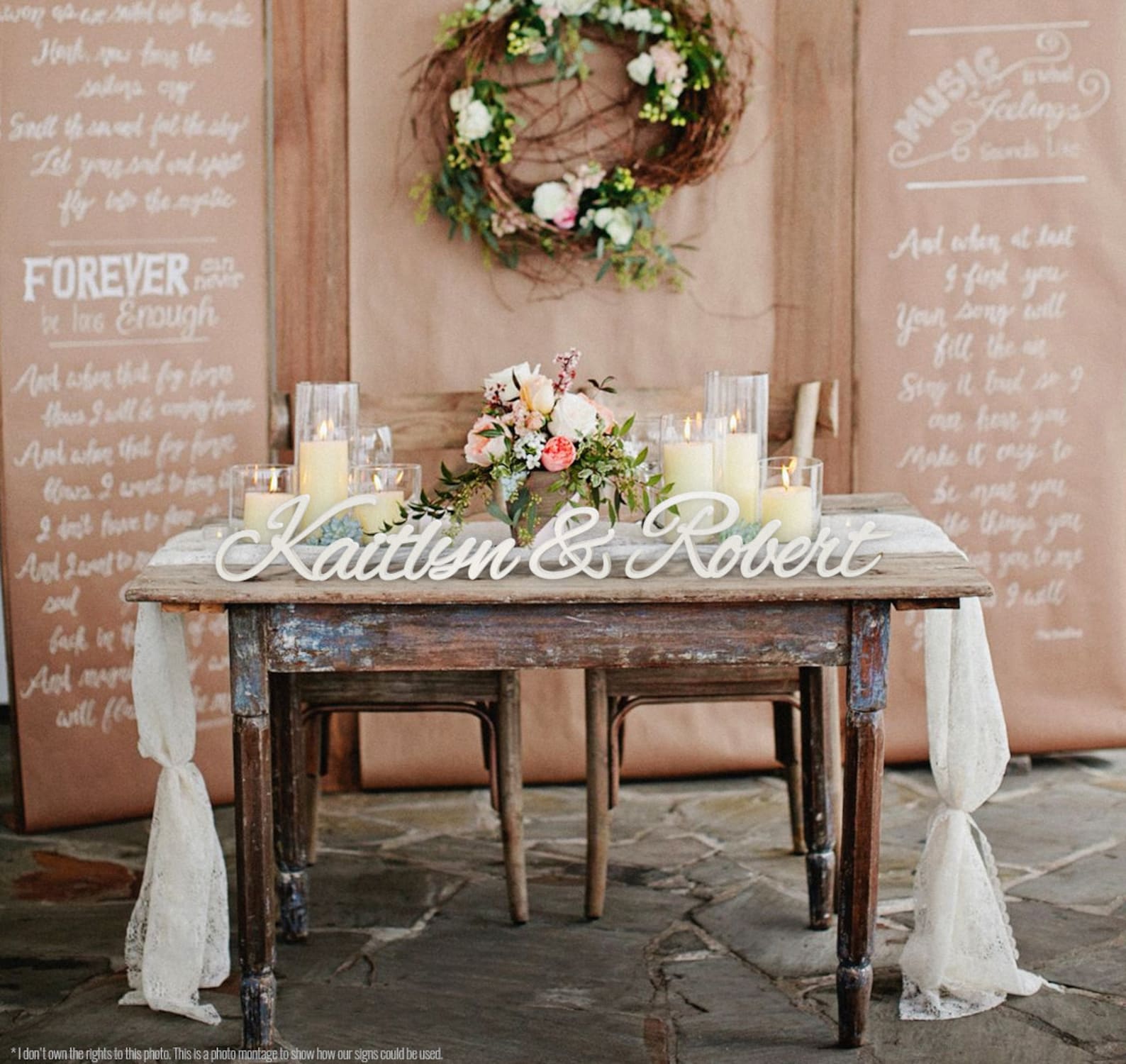 Wedding Name Signs / Couples Name Signs / Personalized Wedding - Etsy