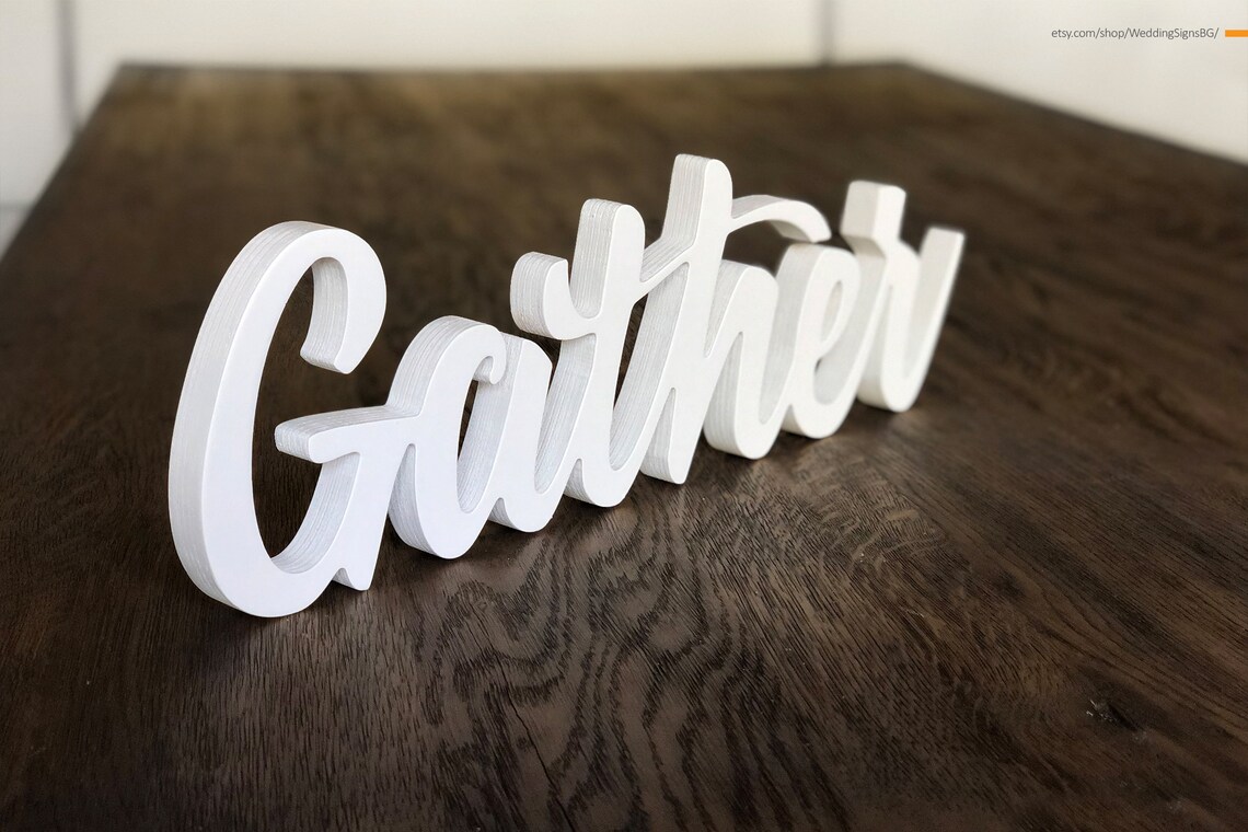 Gather Wood Sign Gather Wooden Cutout 18 Mm Thick | Etsy