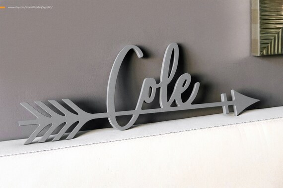 Arrow Name Sign Custom Wood Name Personalized Arrow Sign | Etsy