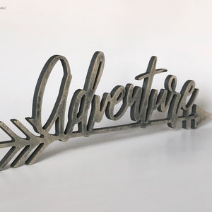 Wood Arrow Sign Adventure, Wall Art Arrow, Home Décor, Arrow Sign 20 ...