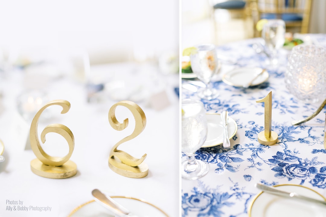Table Numbers, Gold Table Numbers, Wedding Decorations, Wedding Décor ...