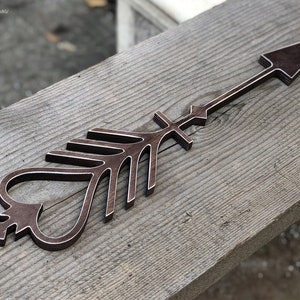 Arrow Wood Sign, Arrow Wall Decor, Arrow Wood Cutout, Arrow Heart, 33 ...