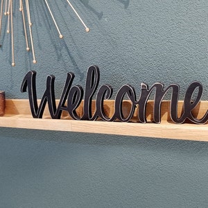 Large Self-standing Welcome Sign | Wooden Welcome Sign | Entrance Room ...