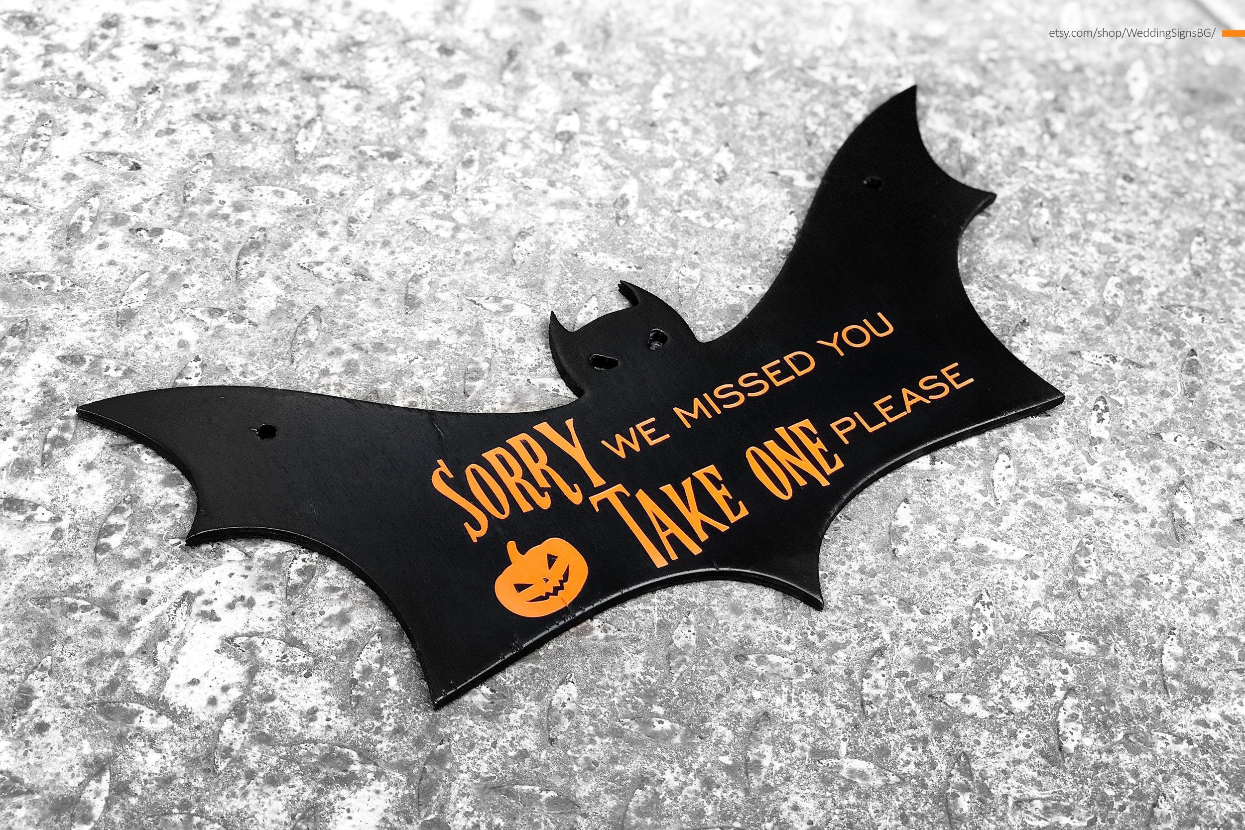 Bat Sign Halloween Decor Custom Wood Sign Halloween | Etsy