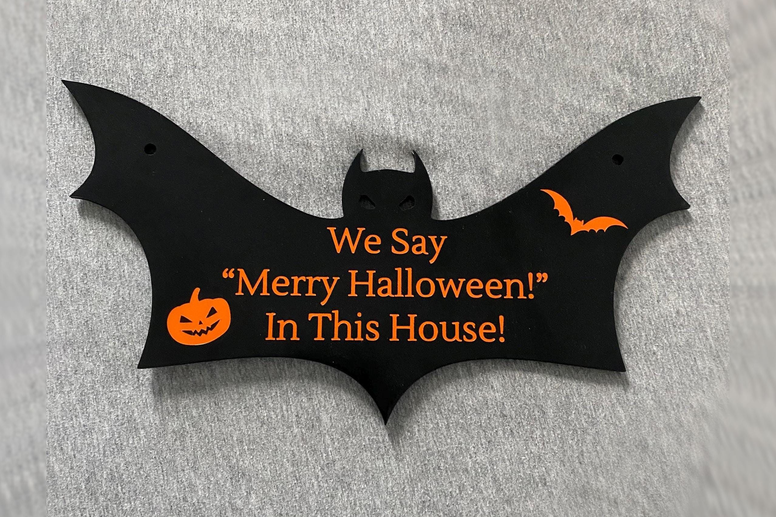 Bat Sign | Halloween Decor | Custom Wood Sign | Halloween Party ...