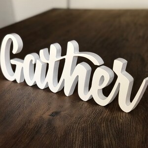 Gather Sign, Gather Wood Sign, Gather Wood Cutout, Dining Room Signs ...