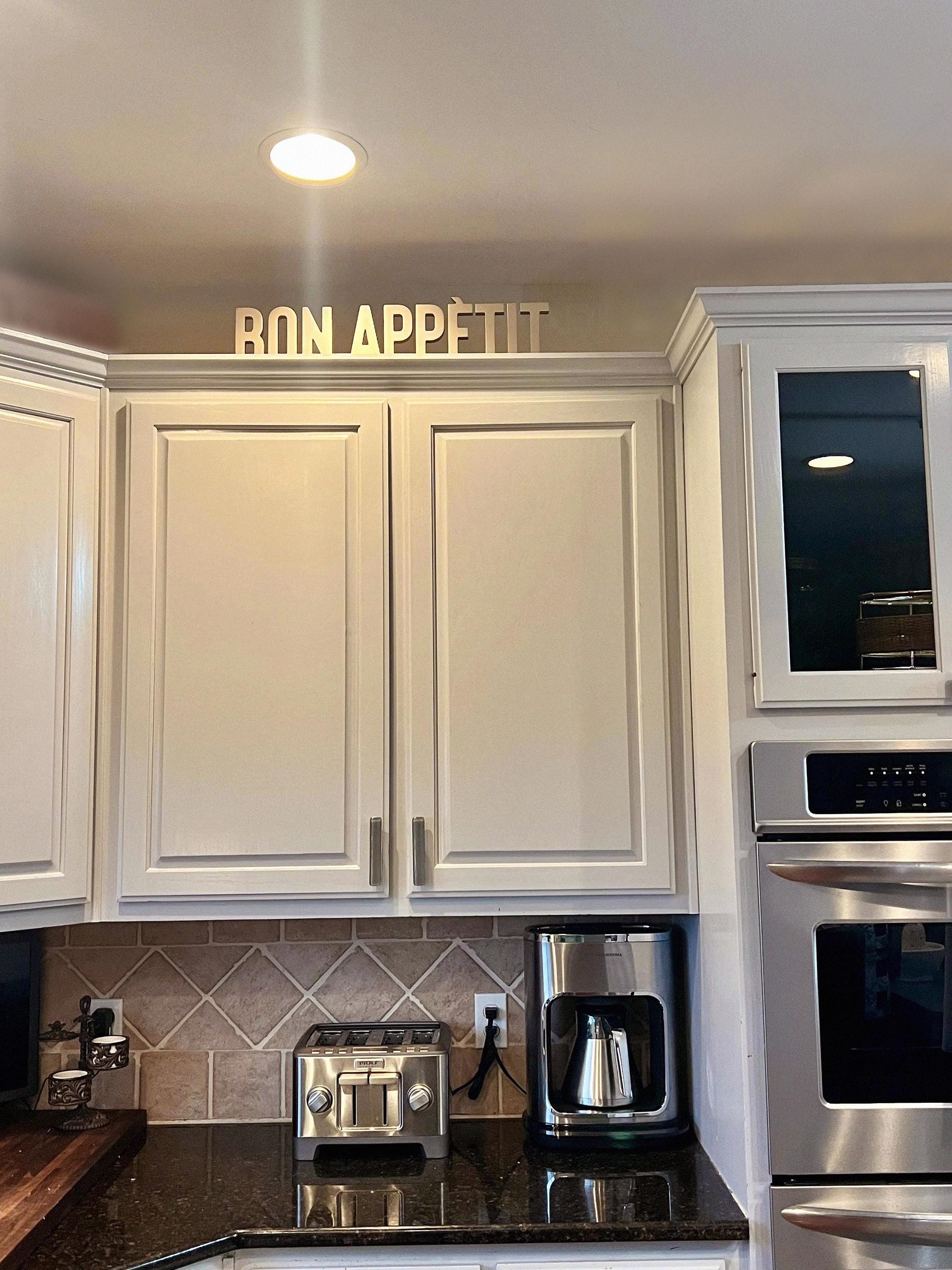Kitchen Decor Bon Appetit, Kitchen Wood Sign for Countertops, Kitchen ...