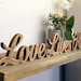 Mantel Decor Sign | Self Standing Wood Signs | Love Lives Here | Shabby ...