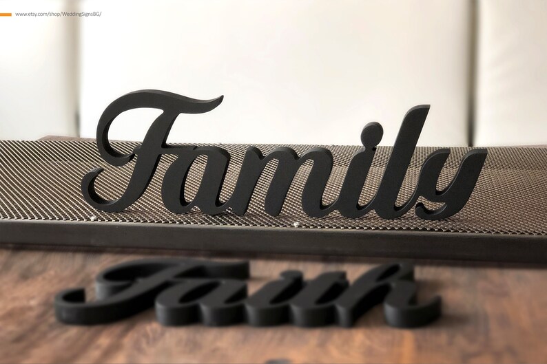 Family Sign Family Sign Wood Family Cutout Mantel Decor - Etsy