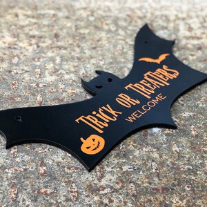 Bat Sign | Halloween Decor | Custom Wood Sign | Halloween Party ...