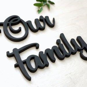 Wooden Wall Sign 'our Family', Family Wall Art, Our Family Wall Decor ...