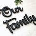 Wooden Wall Sign 'our Family', Family Wall Art, Our Family Wall Decor ...