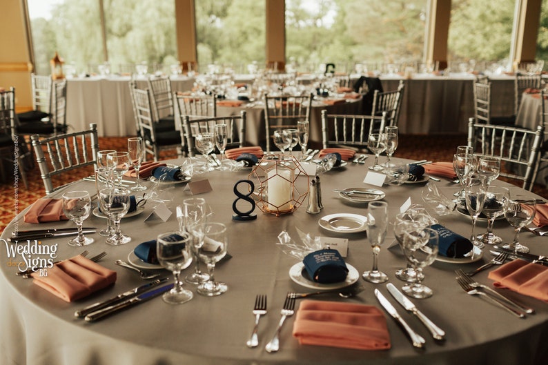 Self Standing Table Numbers Wedding Reception Numbers Gold - Etsy