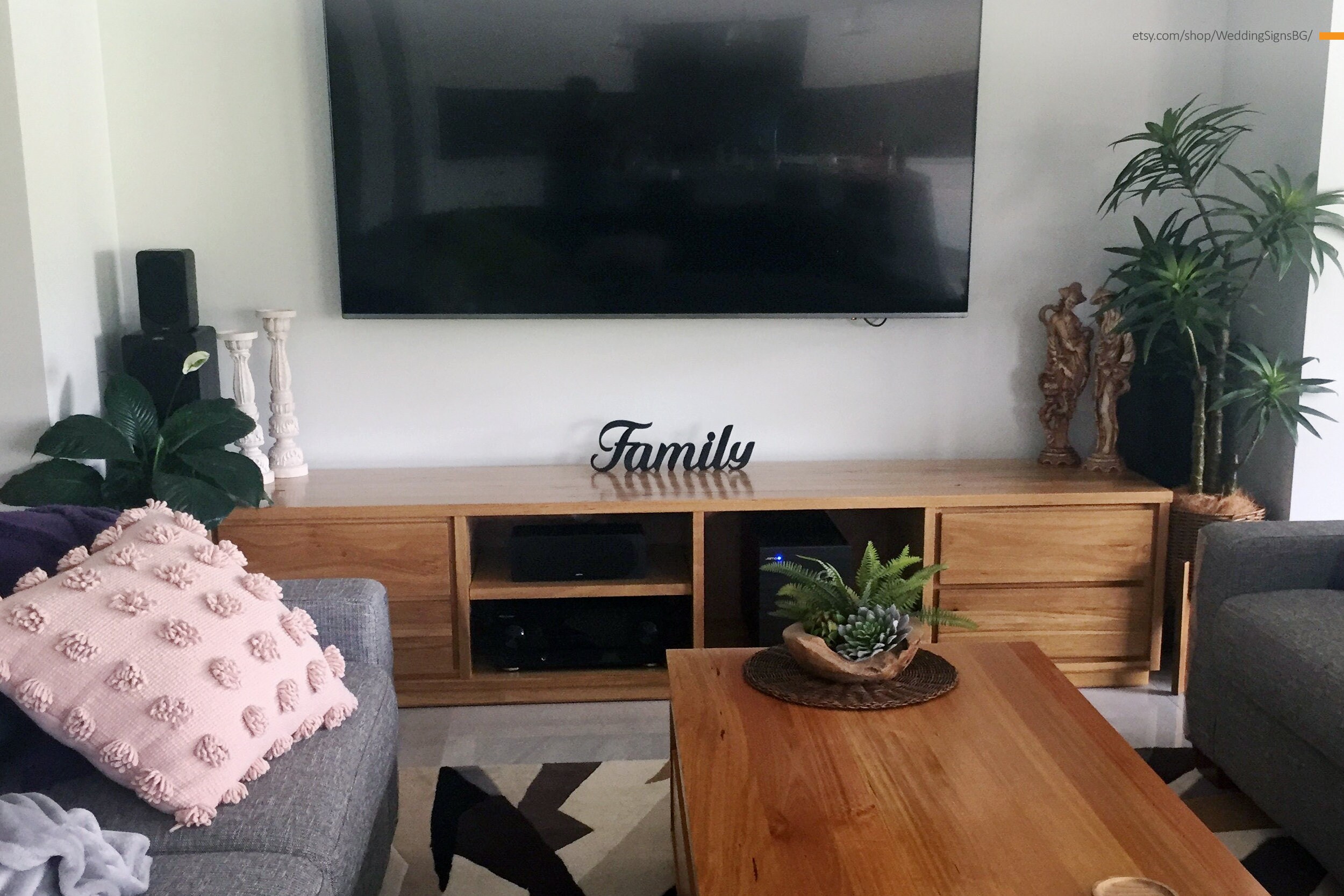 Family Sign Family Wood Signs Freestanding Family Decor | Etsy