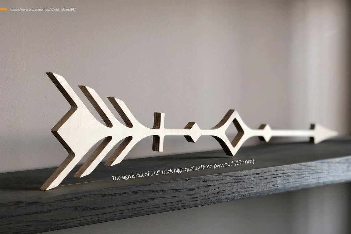 Arrow Wood Sign Arrow Wall Decor Arrow Wood Cutout Arrow - Etsy