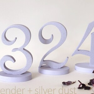 Glitter Wood Table Numbers, Wedding Table Number, Silver Glitter ...