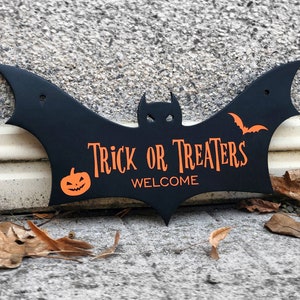Bat Sign | Halloween Decor | Custom Wood Sign | Halloween Party ...