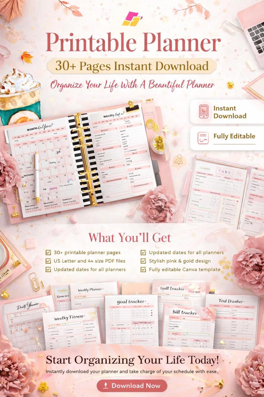 365 Life Planner – Ultimate All-in-one Printable Planner (digital ...