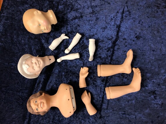 Art Dolls Vintage handmade ceramic baby doll parts. Art & Collectibles ...