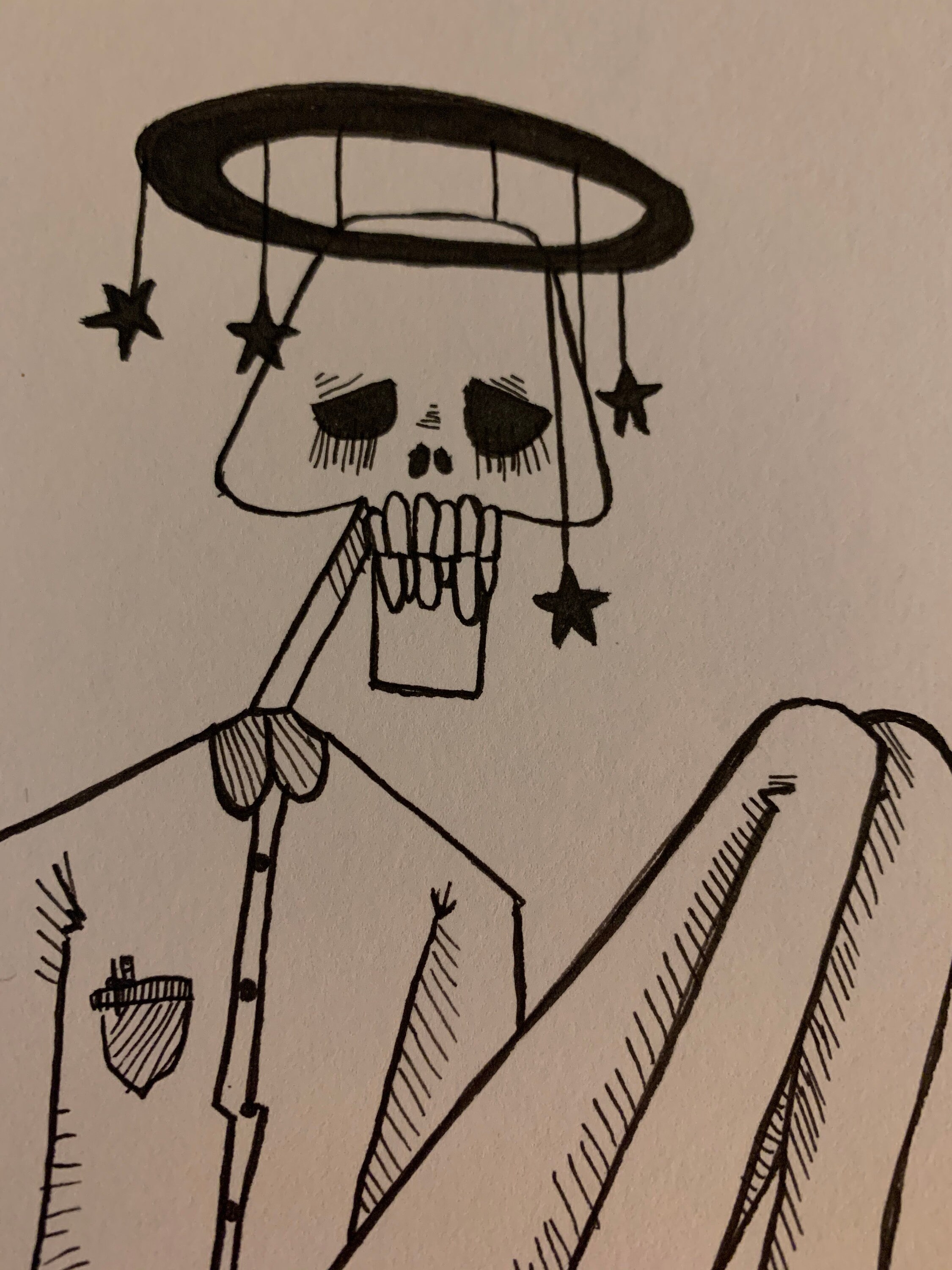 Good Night | Original Skeleton Illustration - Etsy UK