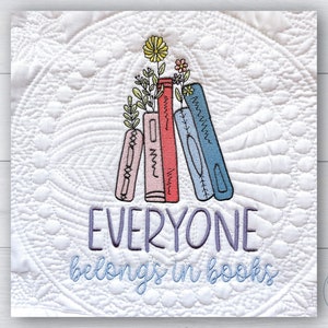 Book Embroidery Design Machine Embroidery Digital Pattern Book Lover ...