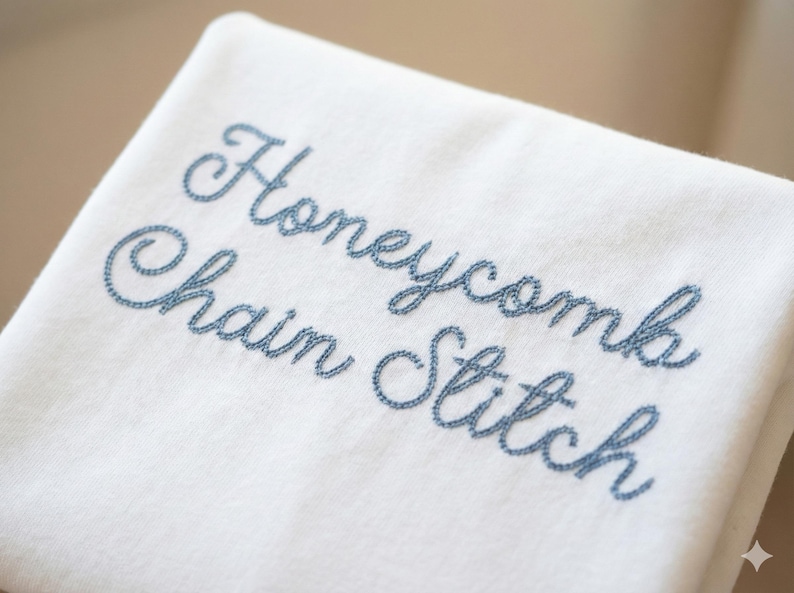 Honeycomb Chain Stitch Machine Embroidery Font: Native BX, 3 Sizes ...