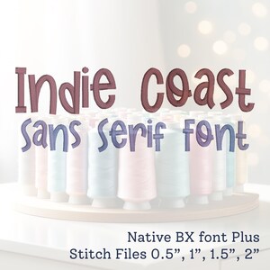 Machine Embroidery Font Indie Coast Sans Serif Block Font Native BX ...