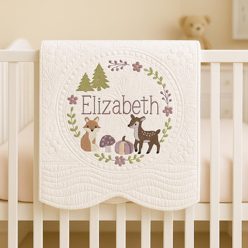 Woodlands Font Embroidery - Etsy