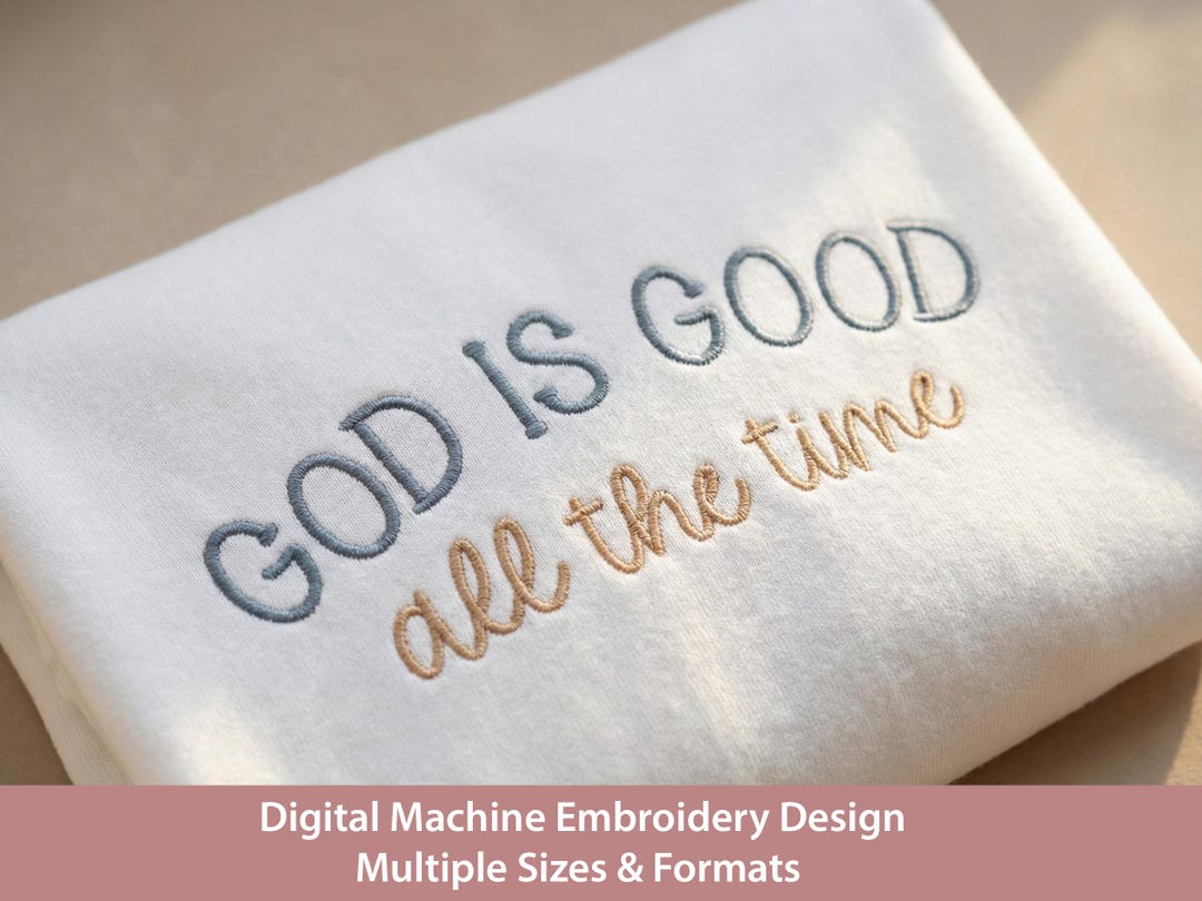 God is Good Embroidery Design: Christian Scripture (digital Download ...