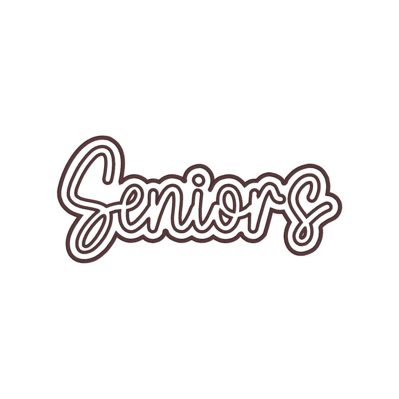 Seniors Double Applique Embroidery Design: Graduates Digital File (4 ...