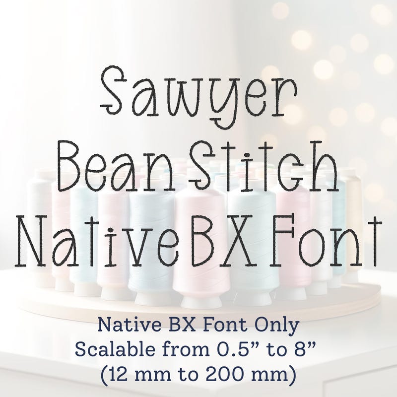 Bx Embroidery Curly Font - Etsy