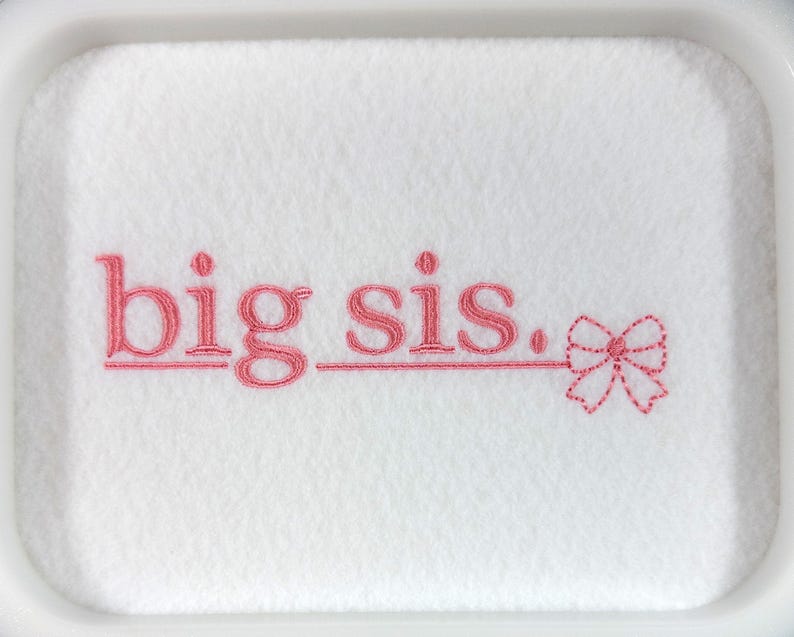 Big Sis Machine Embroidery Design, Coquette Bow, Sibling Shirt ...