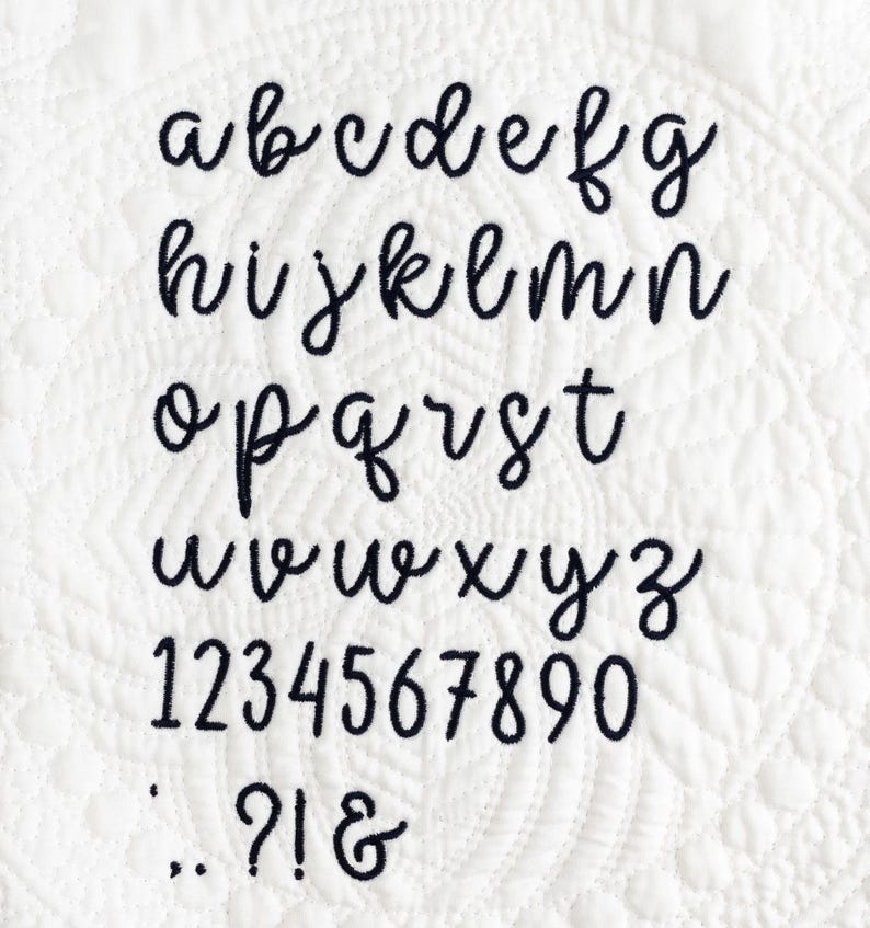 Indie Coast Machine Embroidery Font Trio: Native BX, Satin Stitch ...