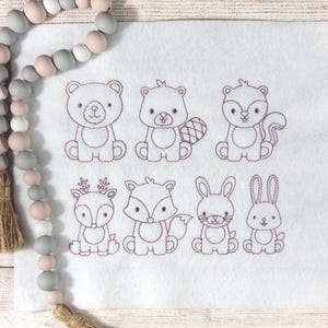 Woodland Baby Animal Design Forest Embroidery Design Digital Set of 13 ...
