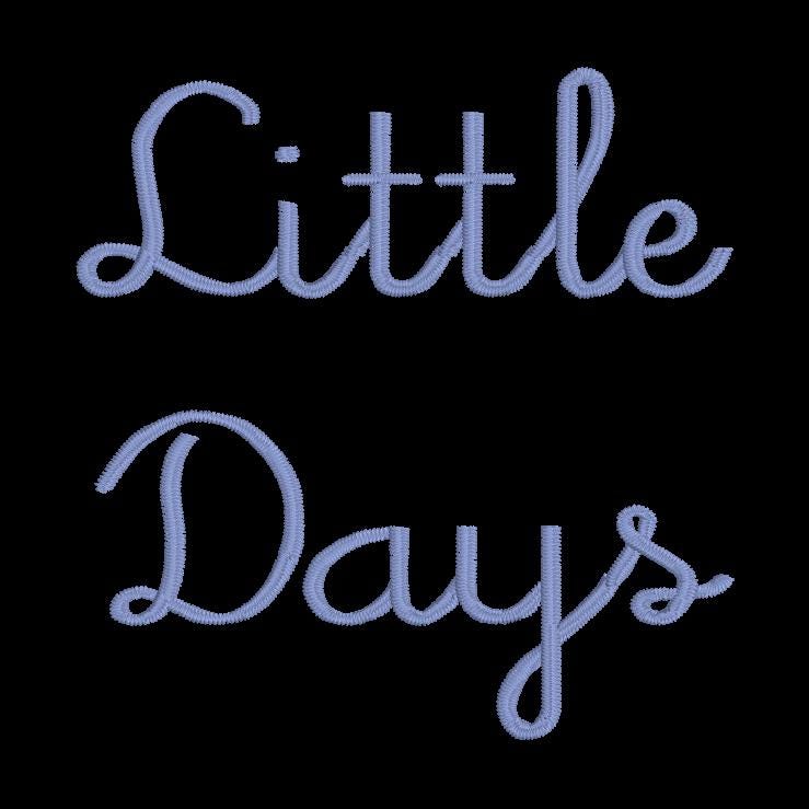 Little Days Embroidery Font: Native BX, Satin Stitch (digital Download ...
