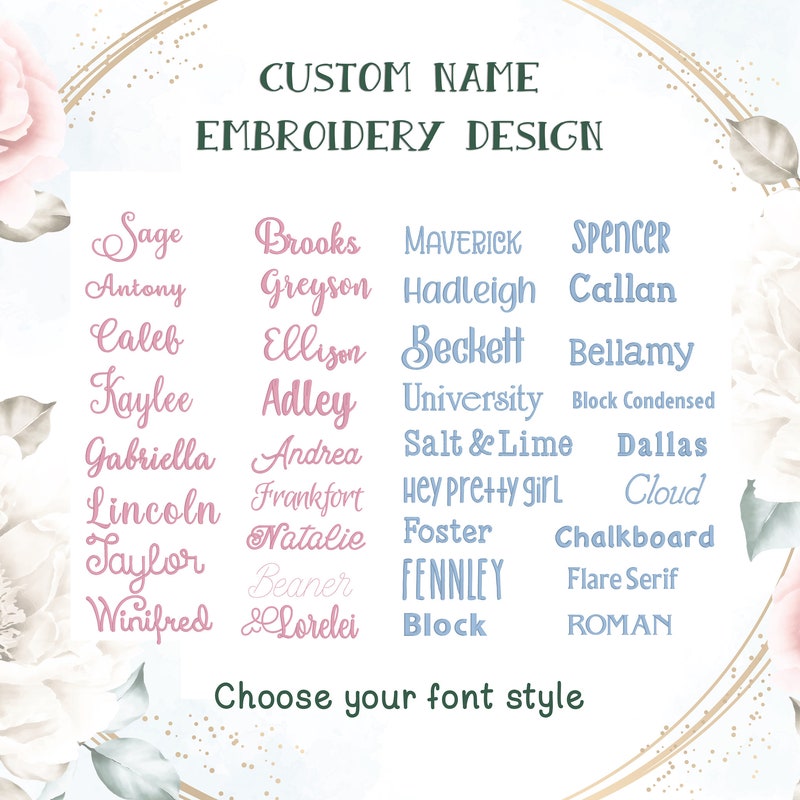 Personalized Embroidery - Etsy