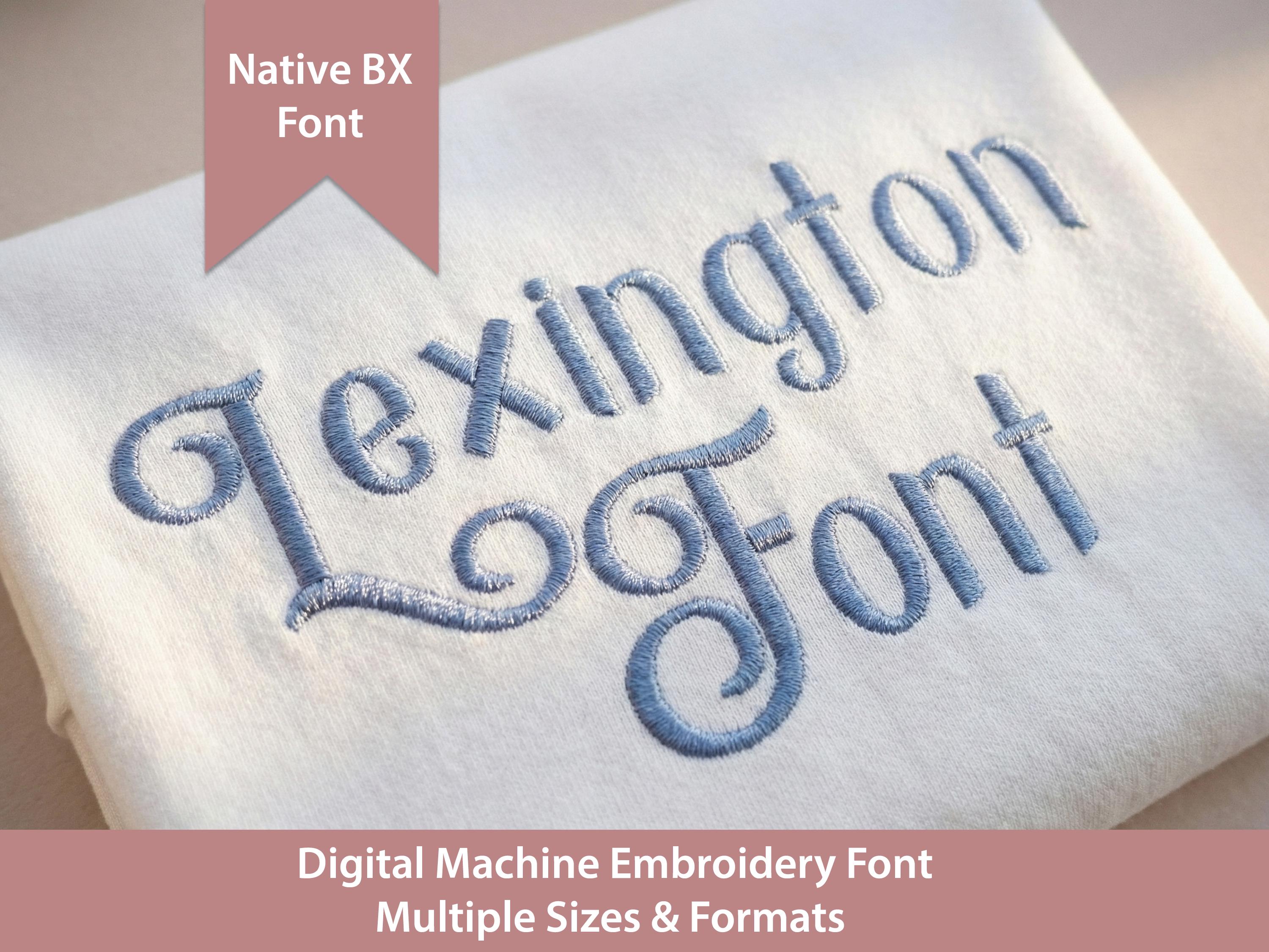 Lexington Embroidery Font: Native BX Format With Alternate Characters ...