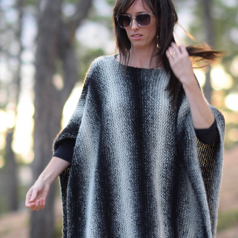 White Long Poncho for Women - Etsy