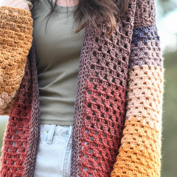 CROCHET PATTERN, Checkered Crochet Cardigan Pattern,checkered Crochet ...