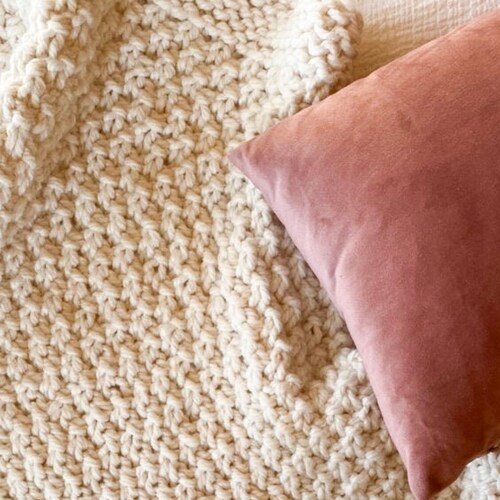 Modern Knit Blanket Pattern Modern Mountain Throw Textured - Etsy