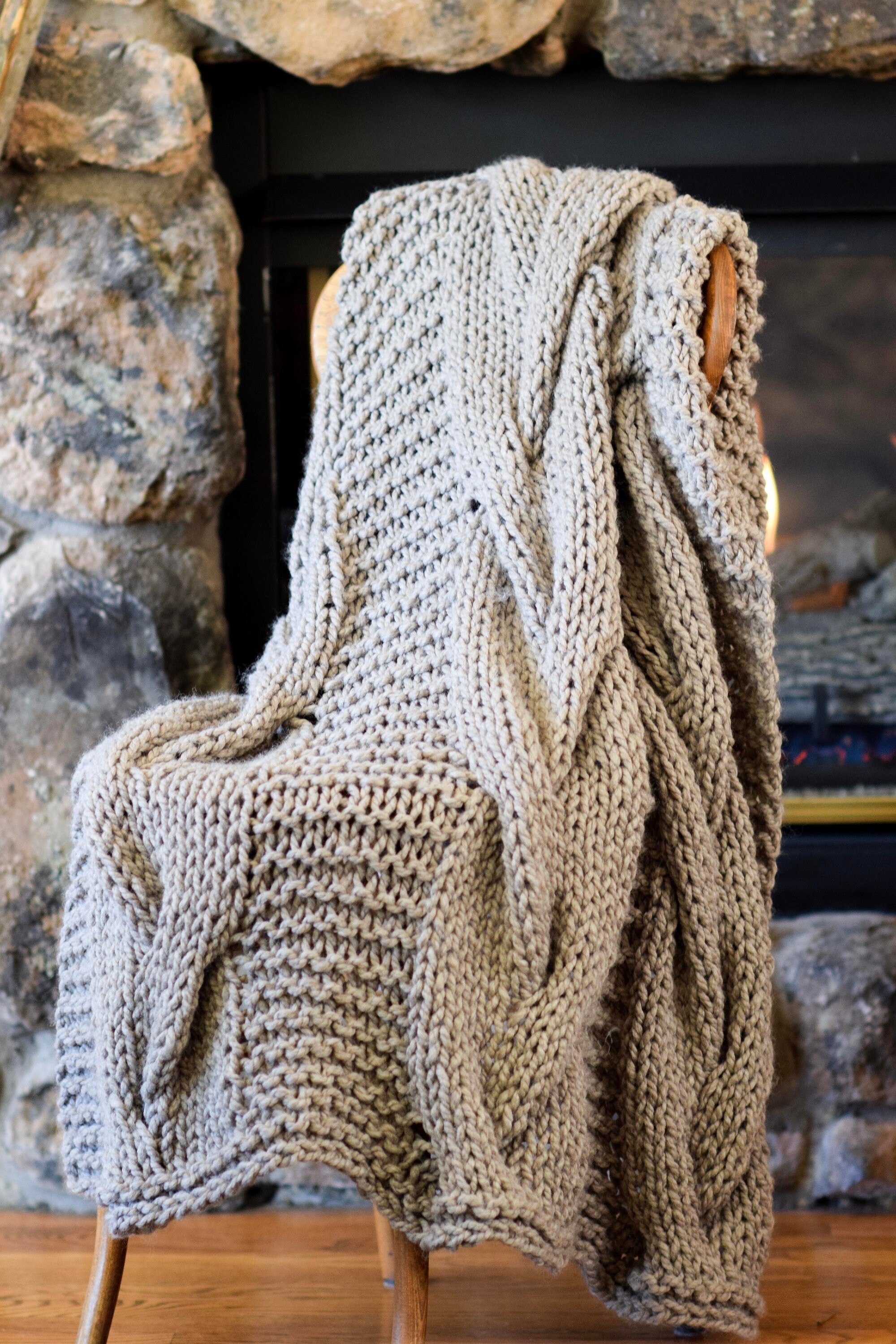 Grand Cables Throw Knitting Pattern, Cable Knit Blanket Pattern, Easy ...