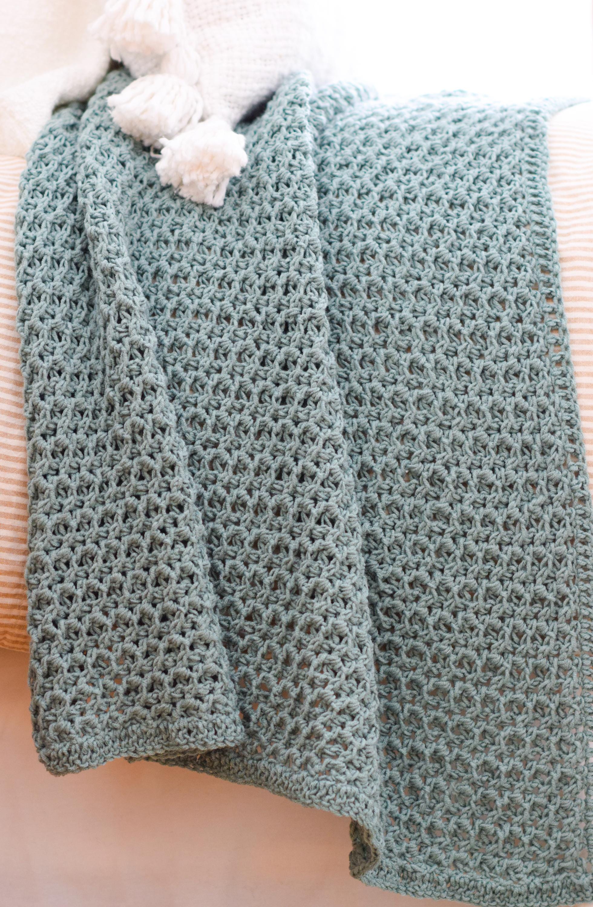Flora Blanket Crochet Pattern, Worsted Weight Blanket Crochet Pattern ...