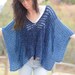 Easy Crochet V-stitch Poncho Pattern, Boho Ombre Fringe (PDF Pattern ...