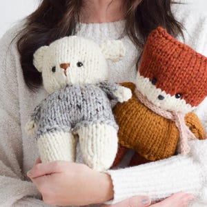 Bear Knitting Pattern, Bjorn the Bear Knitting Pattern, Beginner Knit ...